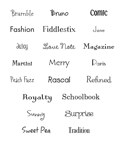 Typestyles