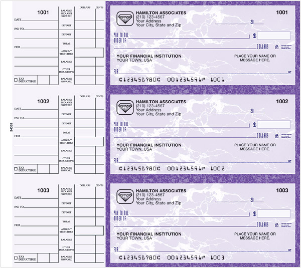 Lavender Park Avenue Desk Checks | Promise Checks