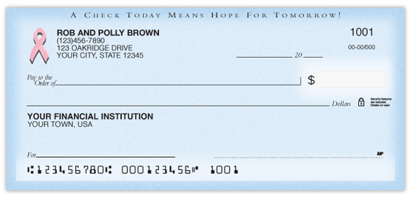 Pink Ribbon Personal Checks | Promise Checks