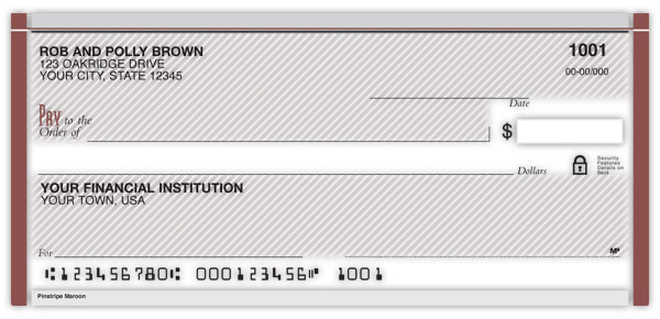 Pinstripe Maroon Checks - Promise Checks