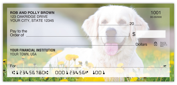 Golden Retriever Personal Checks | Promise Checks