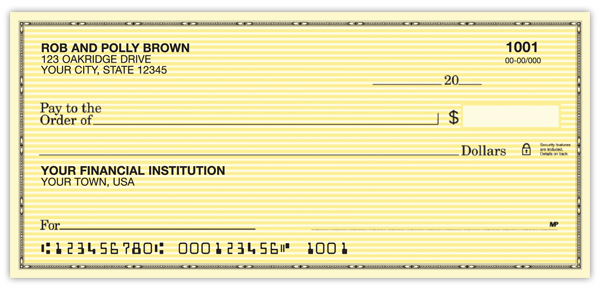 Yellow Safety Personal Checks | Promise Checks