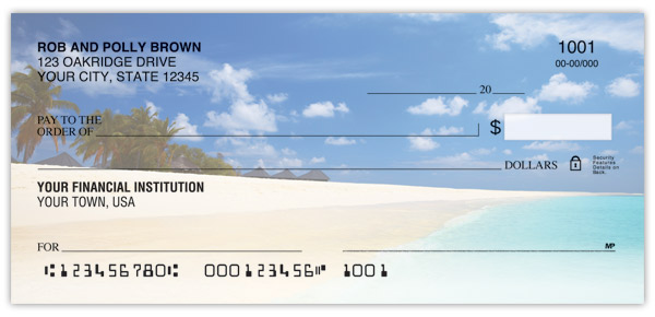 Escape to Paradise Personal Checks | Promise Checks