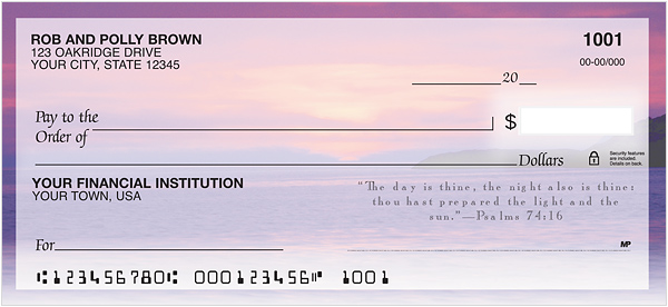 Tranquil Reflections Side-Tear Checks | Promise Checks