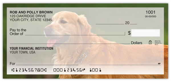 Golden Retriever Personal Checks | Promise Checks